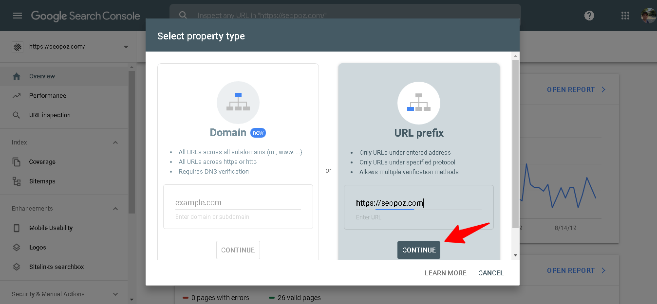How to add your website to Google Search Console? | SeoPoz Official Blog